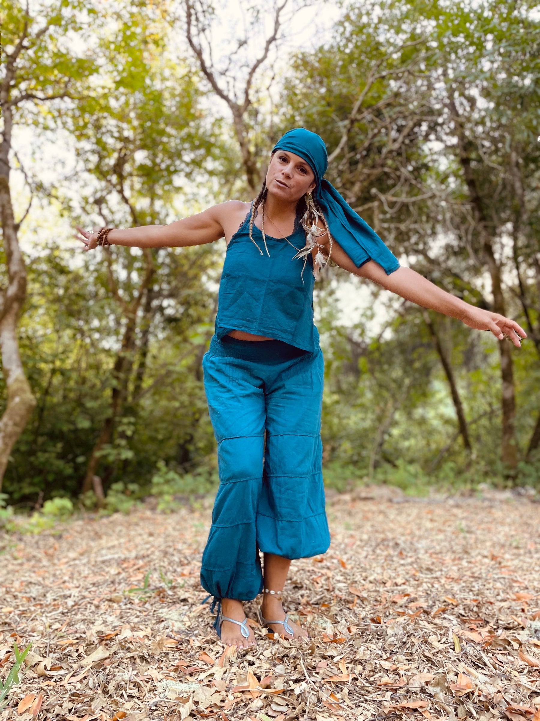 Women's Cotton Yoga Pants, Boho Chic, 100% Cotton Clothing – Cotton ...